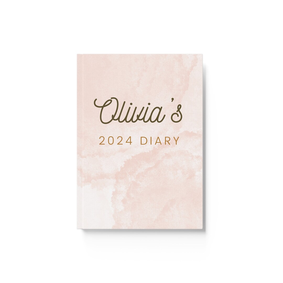 2024 Diary Hard Cover Diary With Personalised Name Name A5 - Etsy UK