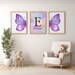 Butterfly Word Art Set of 3 Prints | Watercolor Butterfly Wings ...