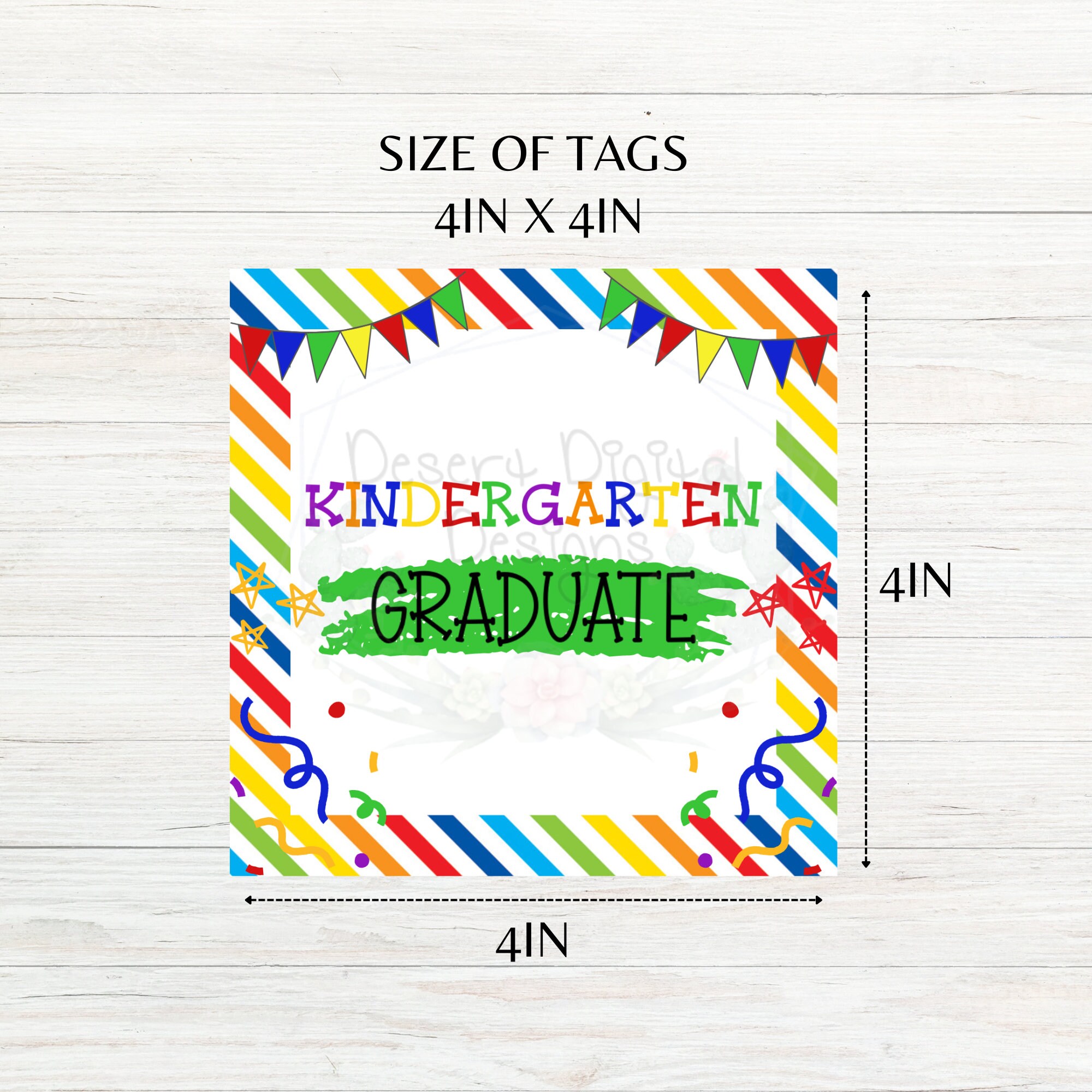Kindergarten Graduation Tags Printable Class of 2024 Kindergarten ...