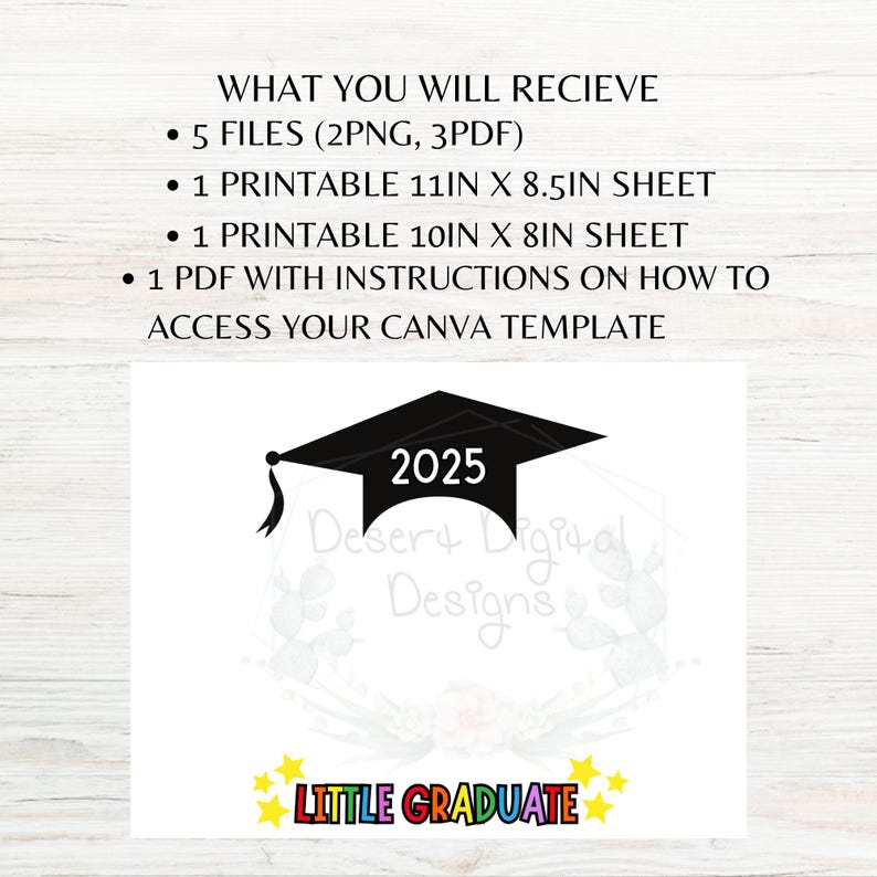 2025 Little Graduate Editable Photo Handprint Craft Printable Ready to ...