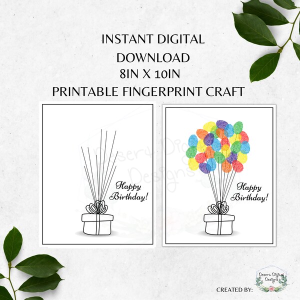 Fingerprint Balloons - Etsy