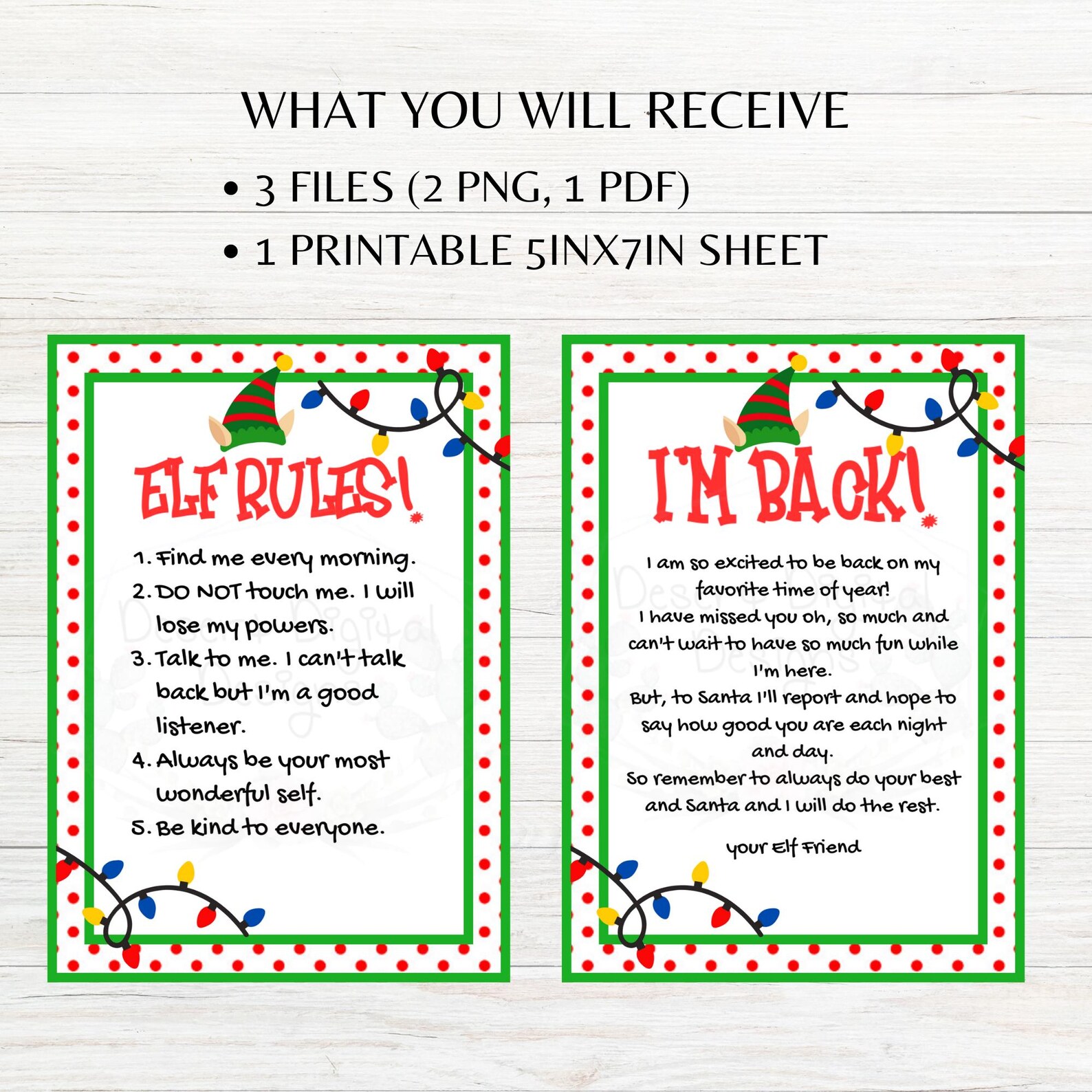 Elf Return Letter Printable Elf is Back Letter and Rules Set of 2 Elf ...