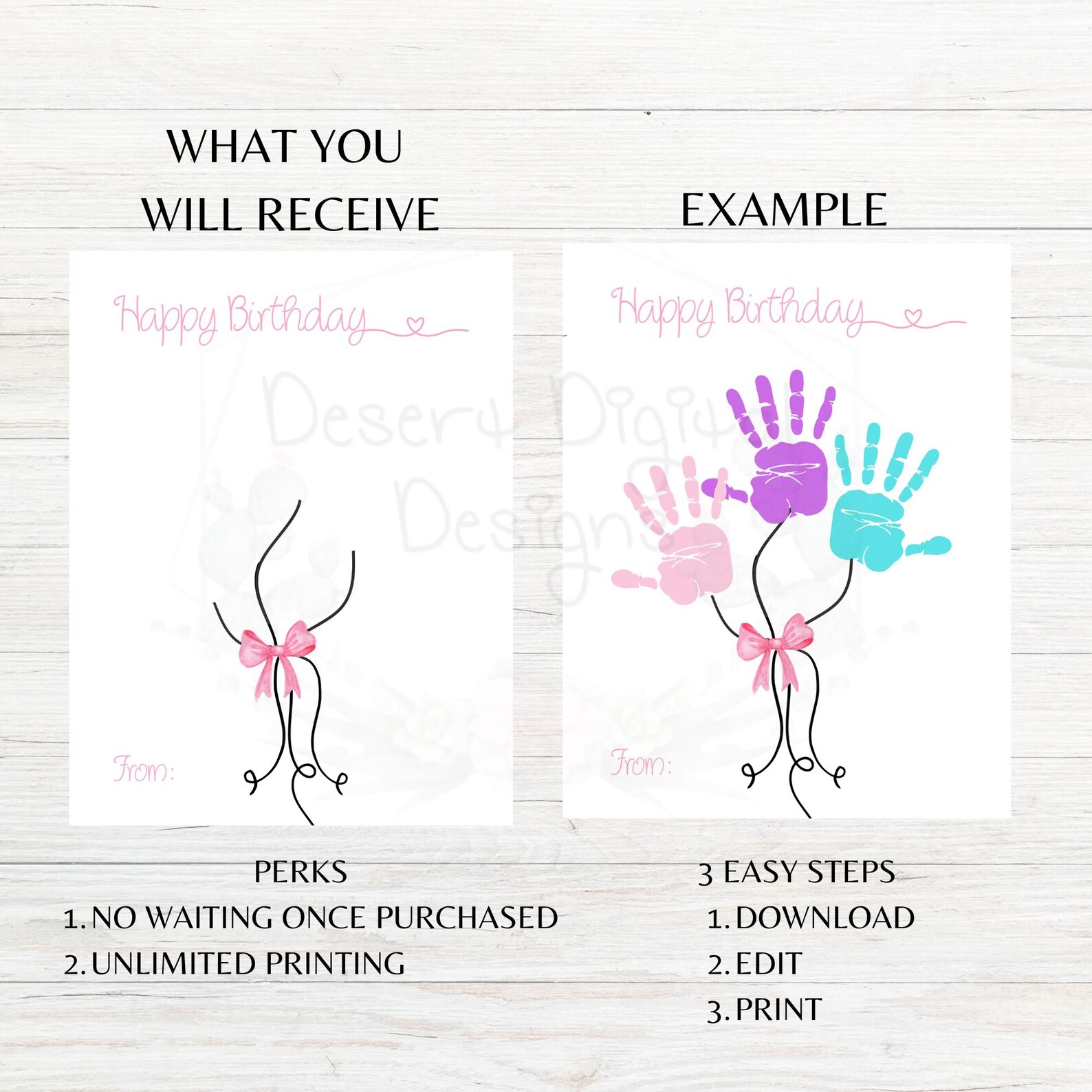 Happy Birthday Printable Balloons Handprint Art Handprint Craft ...