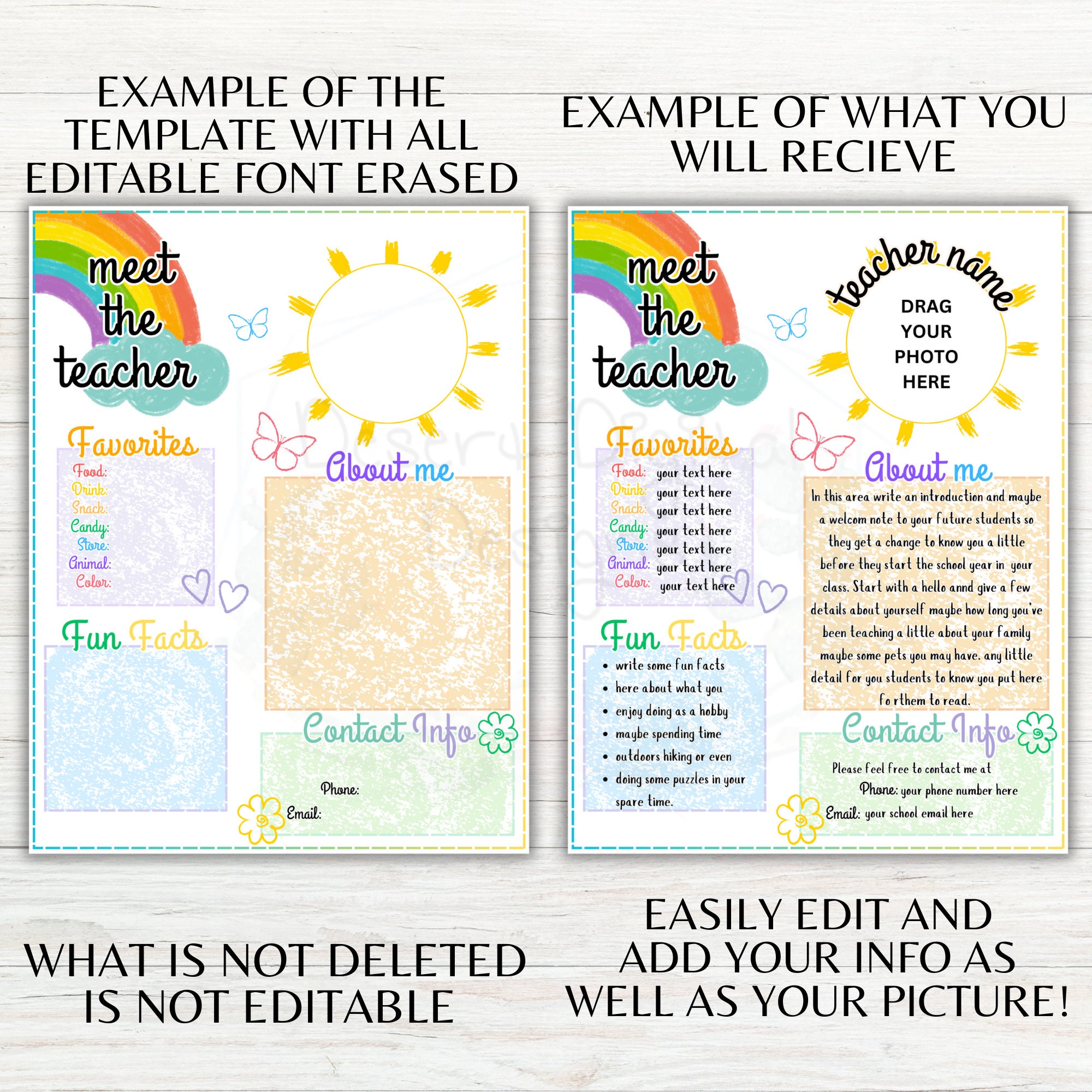 Meet the Teacher Editable Template Back to School Meet the Teacher ...