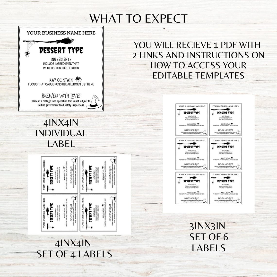 Cottage Law Editable Food Label Printable Halloween Theme Cottage Law ...