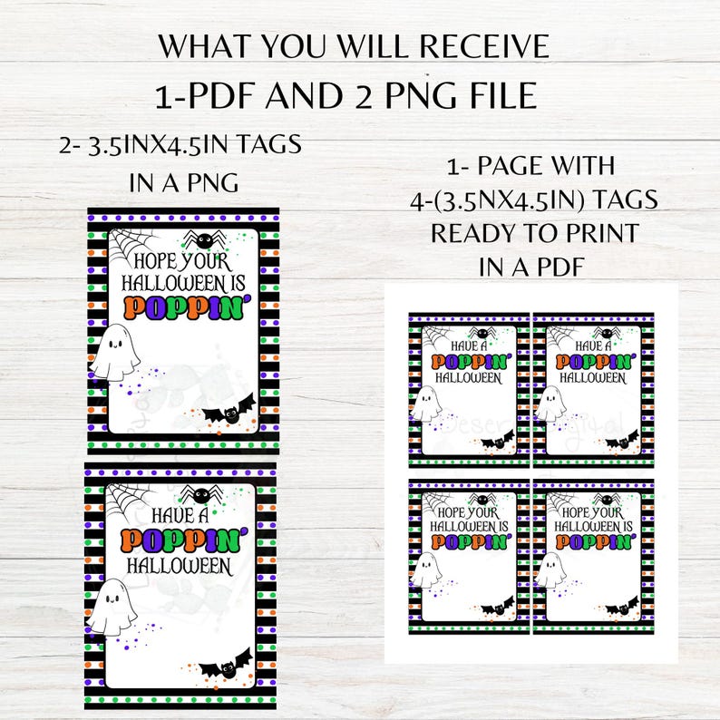 Have a Poppin Halloween Tags Printable Set of 2 Poppin Halloween Tags ...