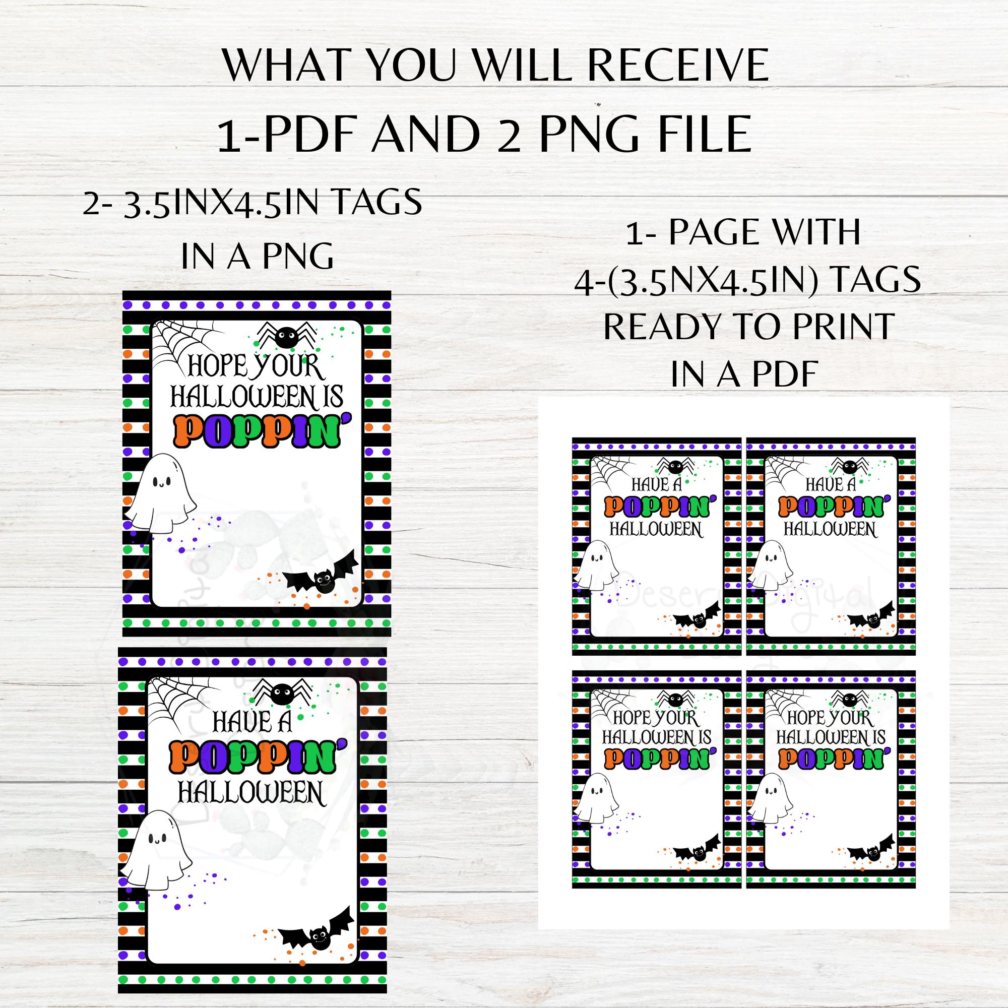 Have a Poppin Halloween Tags Printable Set of 2 Poppin Halloween Tags ...