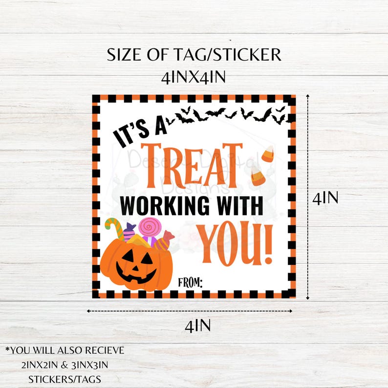 Halloween Work Appreciation Printable Treat Halloween Favor Tag It's a ...