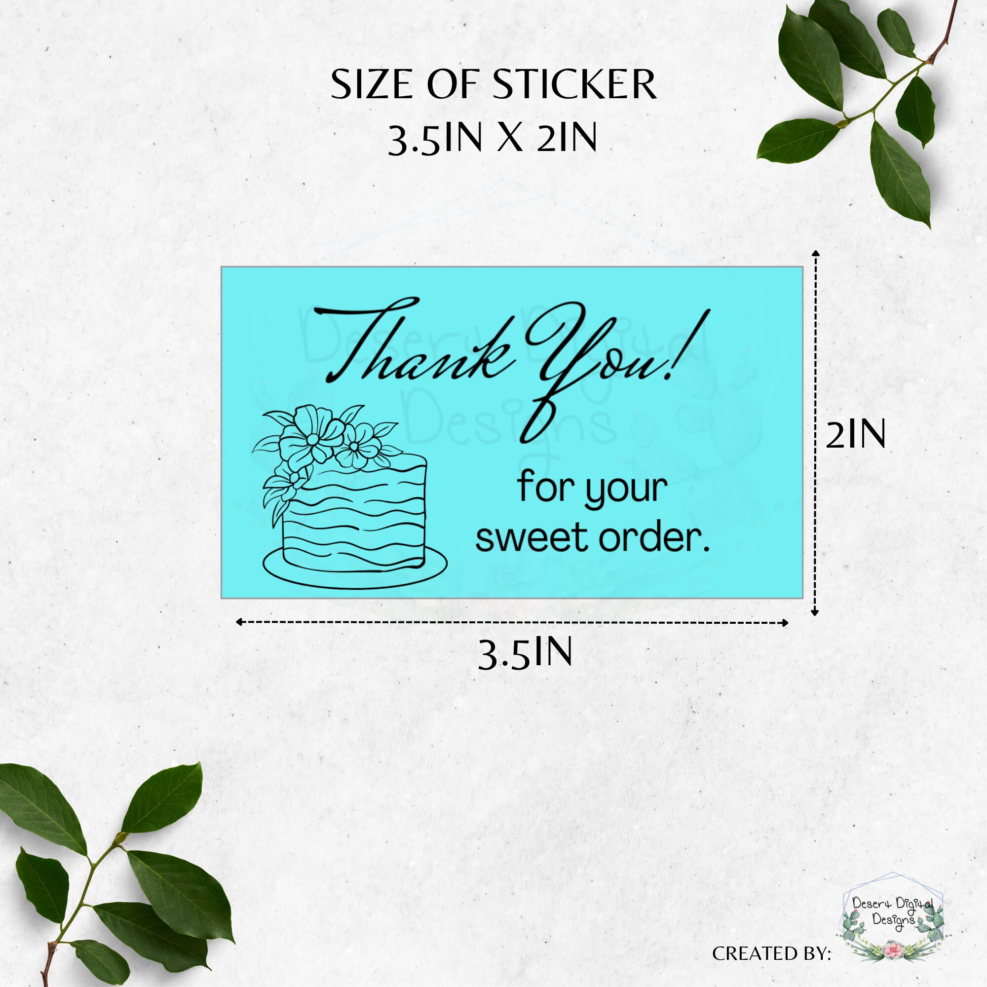 Thank You Cards Printable Colorful Bakery Thank You Cards Set of 8 ...