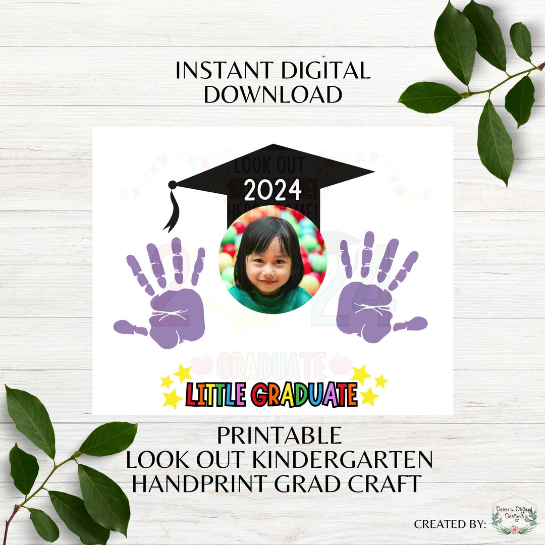 2024 Little Graduate Editable Photo Handprint Craft Printable 2024 ...