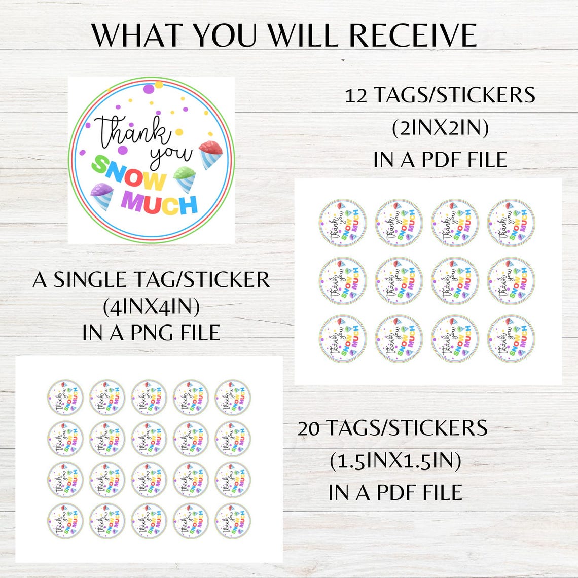 Thank You Snow Much Printable Appreciation Sticker Thank You Favor Tag ...