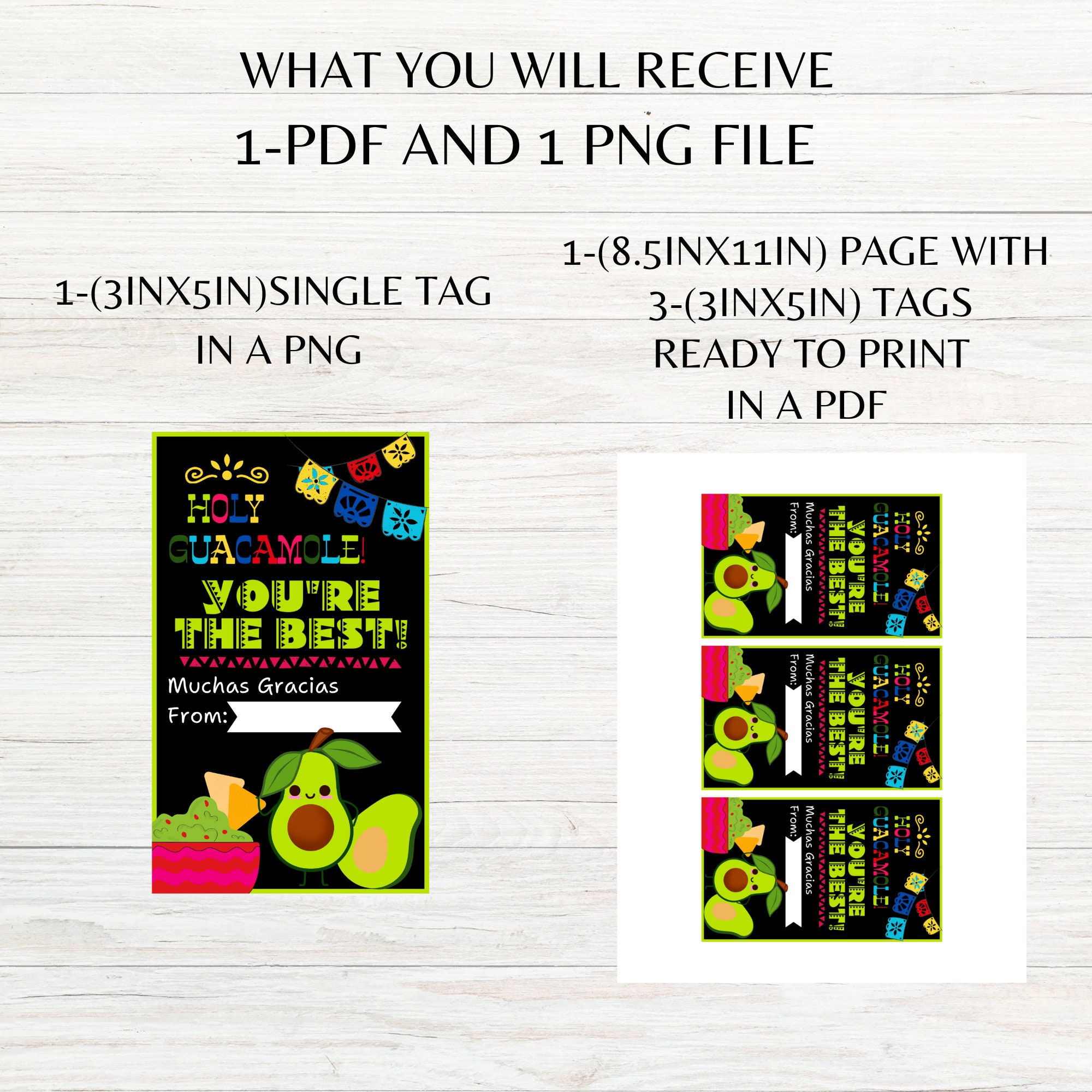 Holy Guacamole! You're the Best Printable Thank You Tag Coworker ...