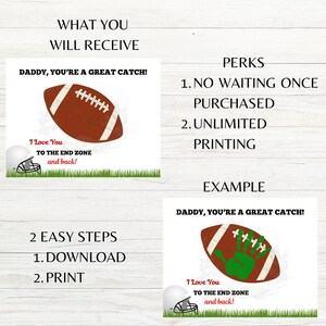 Daddy You're a Great Catch Printable Handprint Gift Happy Father's Day ...