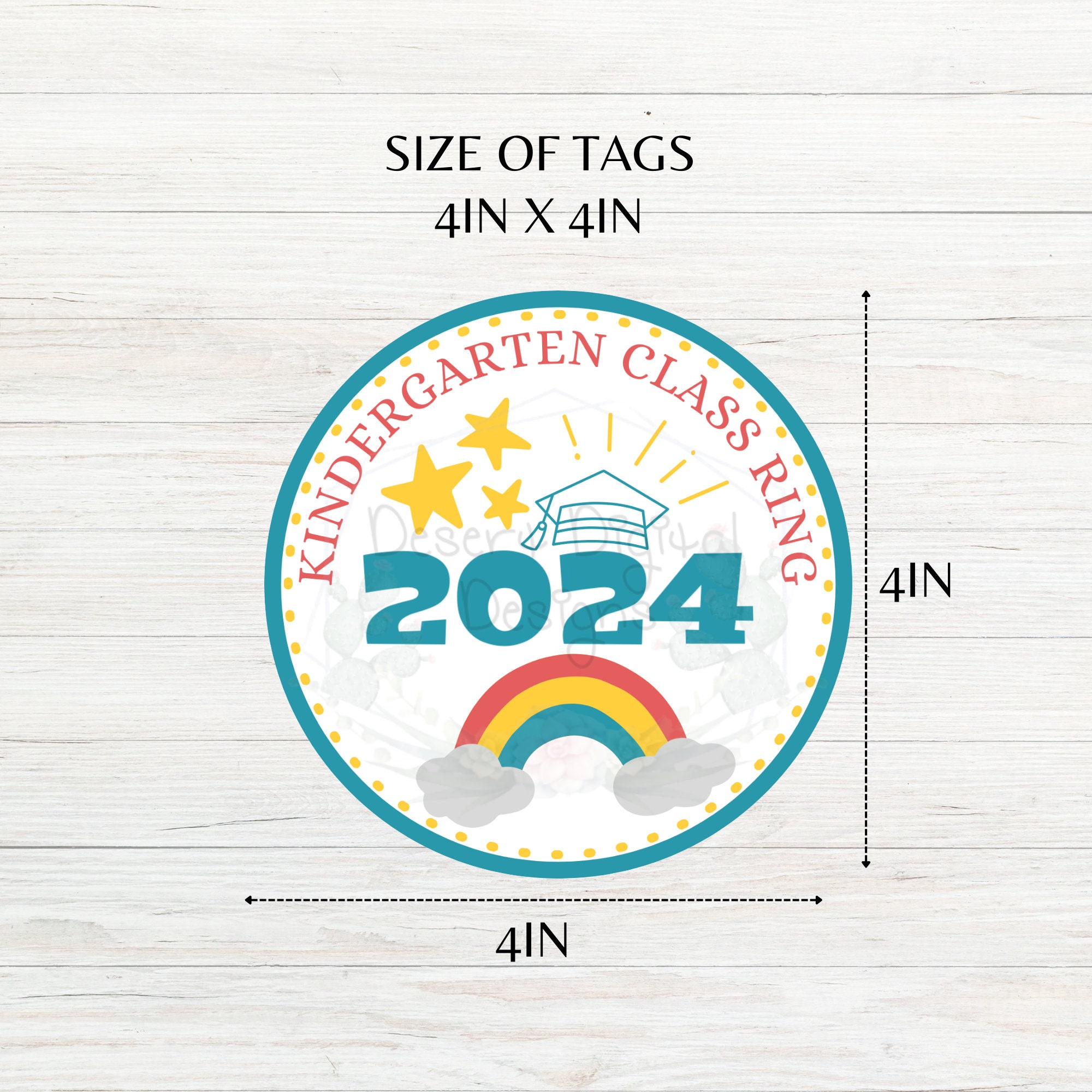 Kindergarten 2024 Class Rings Printable Stickers Kinder Graduation Ring ...