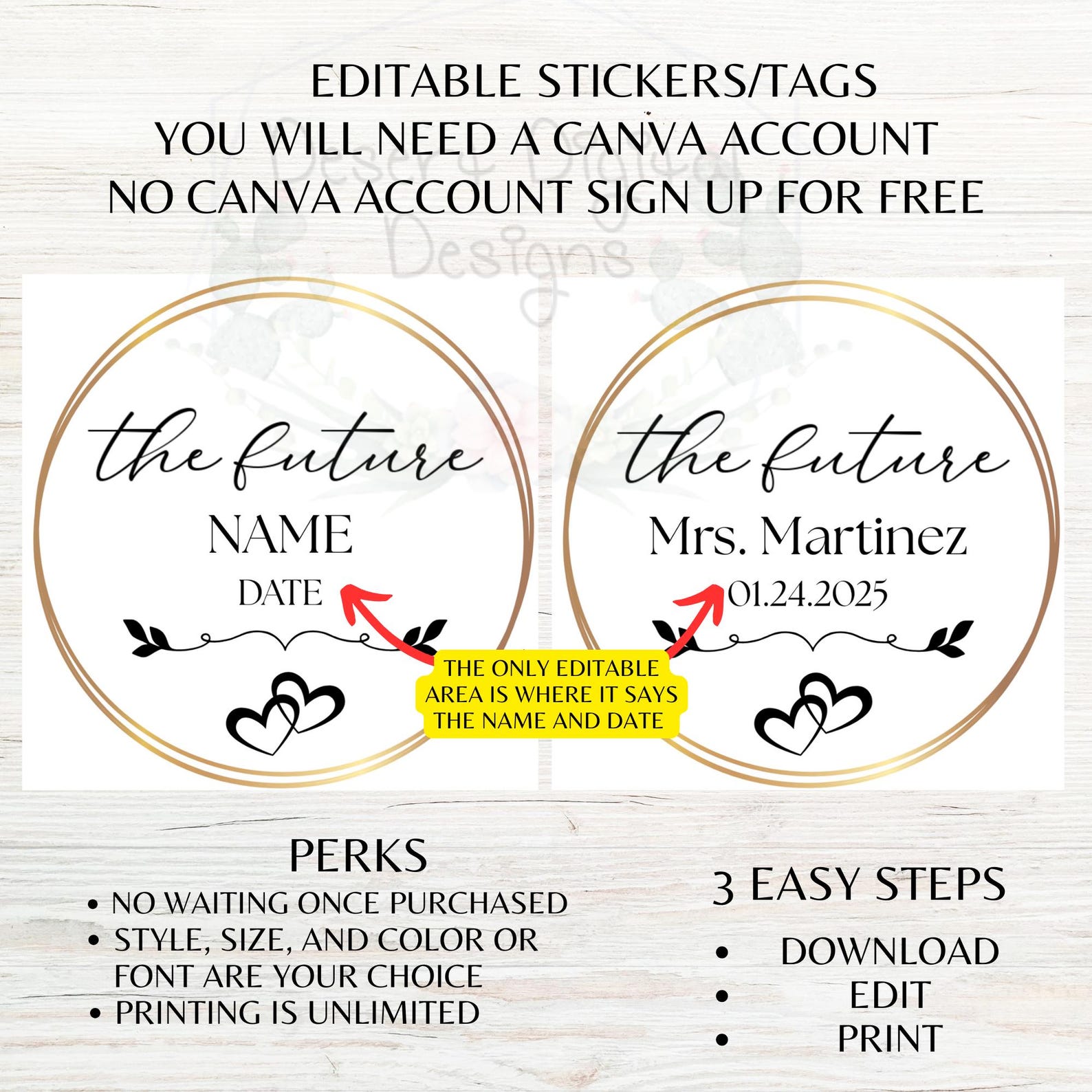 The Future Editable Bachelorette Engagement Party Stickers Tags ...