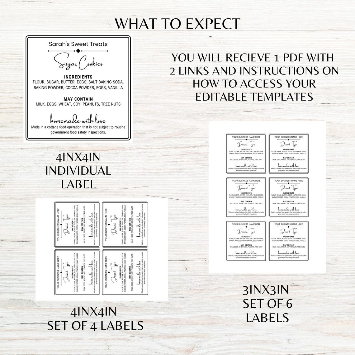 Cottage Law Editable Label Printable Food Label Sticker Editable ...