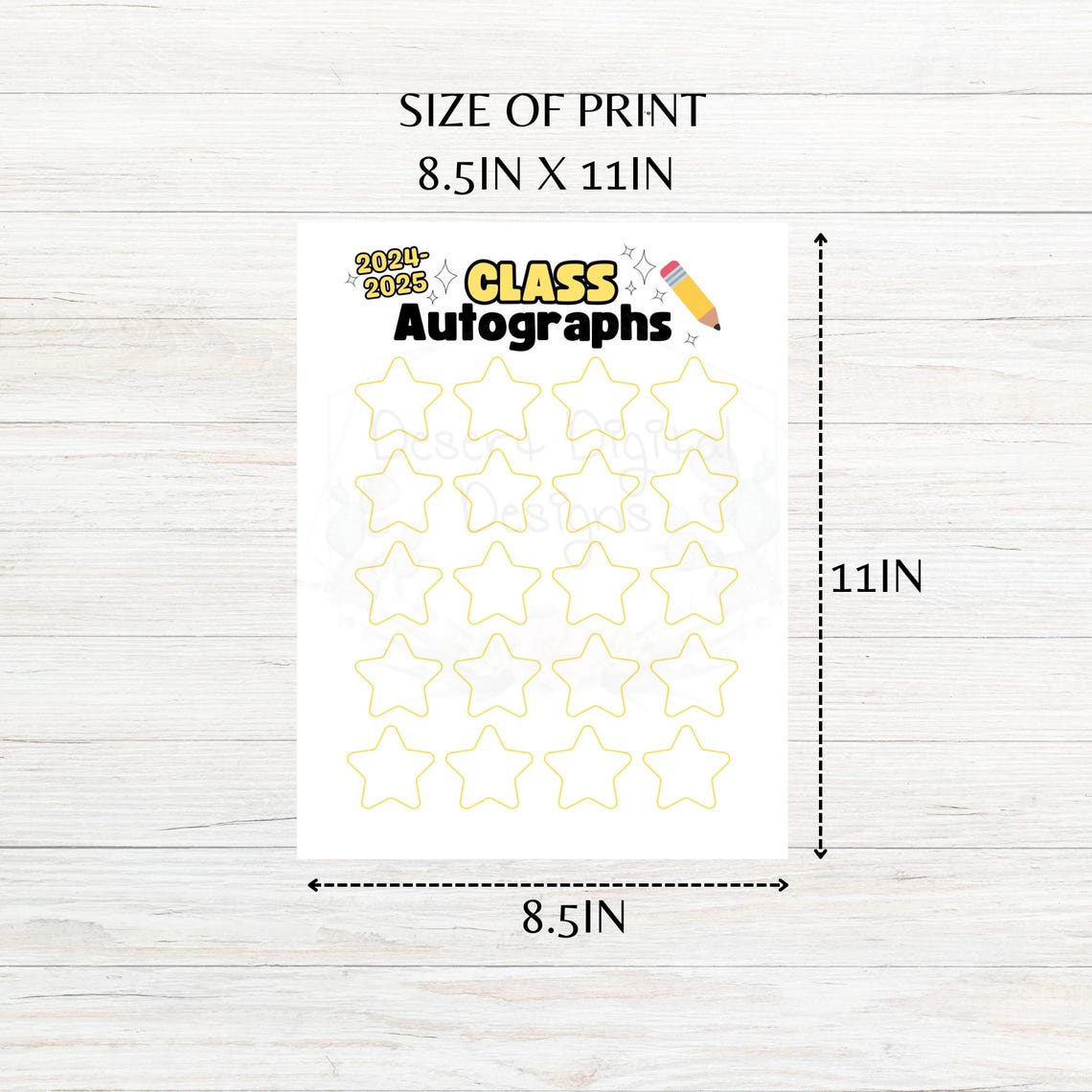Star Autograph Sheet Printable End of the Year 2024-2025 Autographs ...