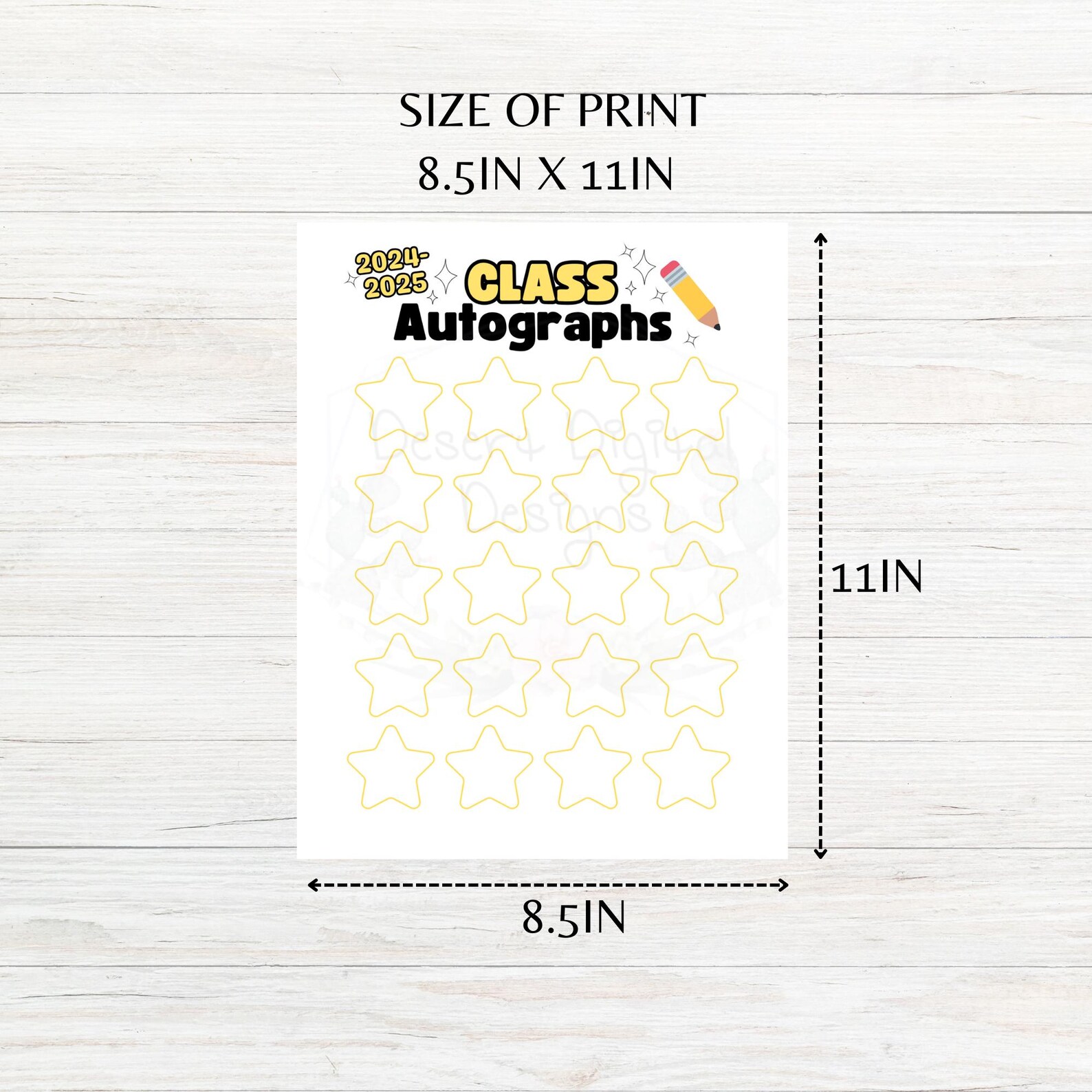Star Autograph Sheet Printable End of the Year 2024-2025 Autographs ...