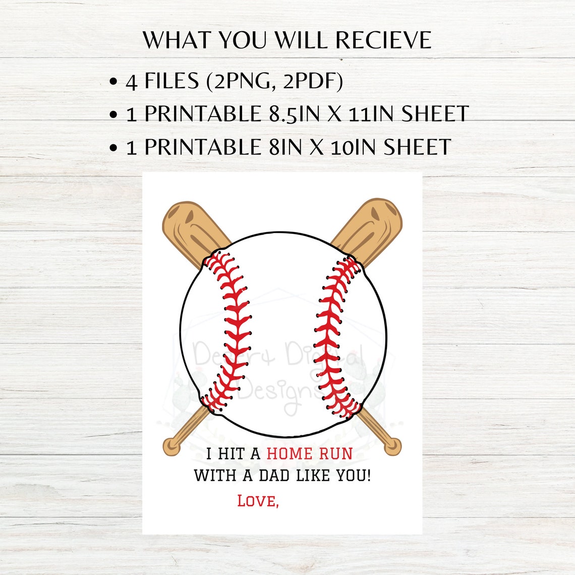 Father's Day Hit a Homerun Printable Handprint Craft Baseball Themed ...