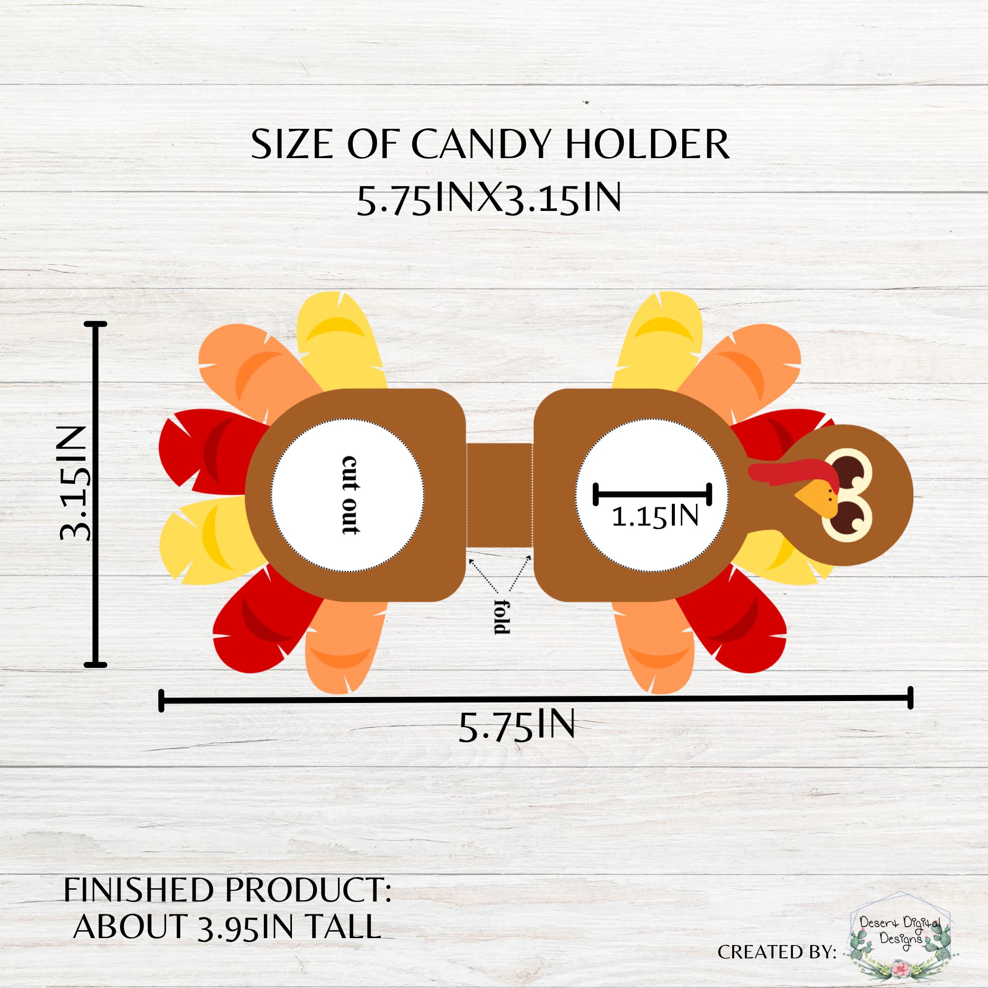 Thanksgiving Turkey Candy Holder Printable Candy Turkey Fall ...