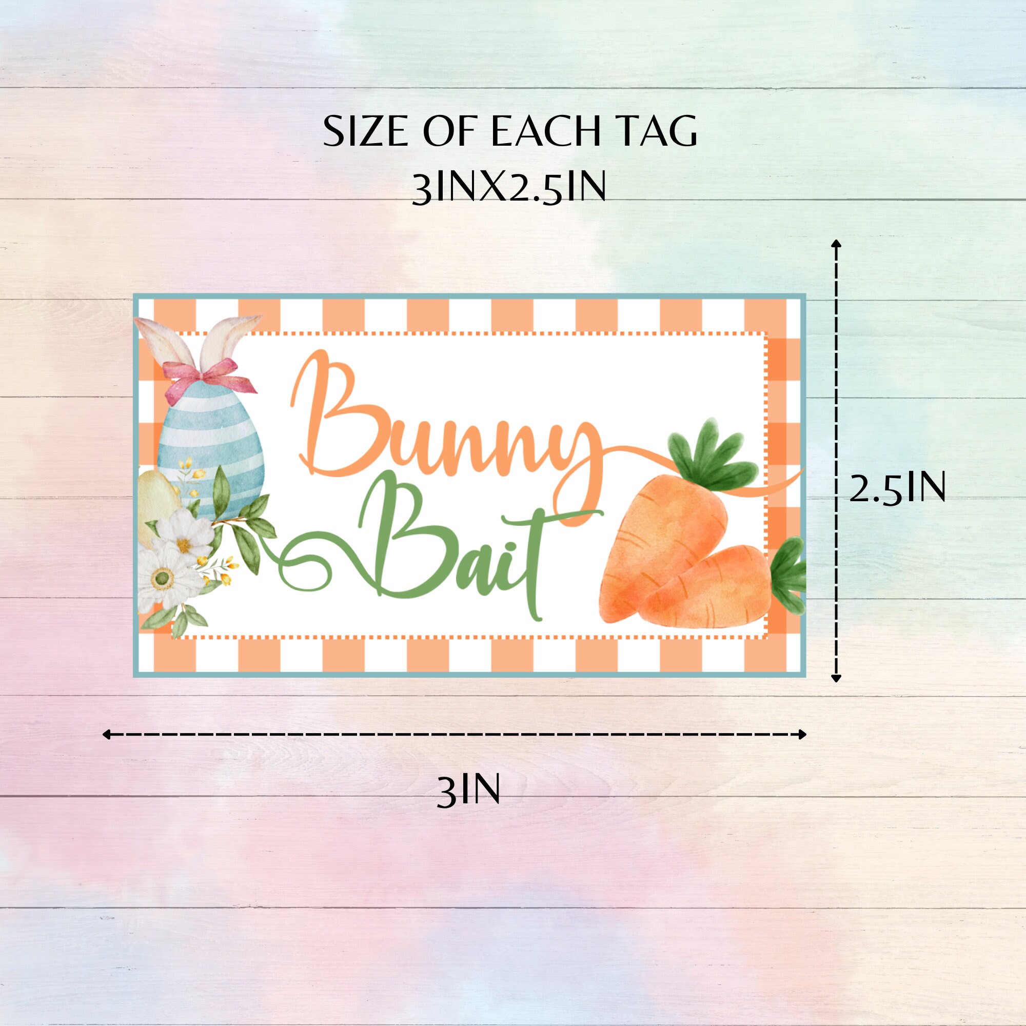 Bunny Bait Set of 4 Printable Easter Tags Easter Favor Tags Labels ...