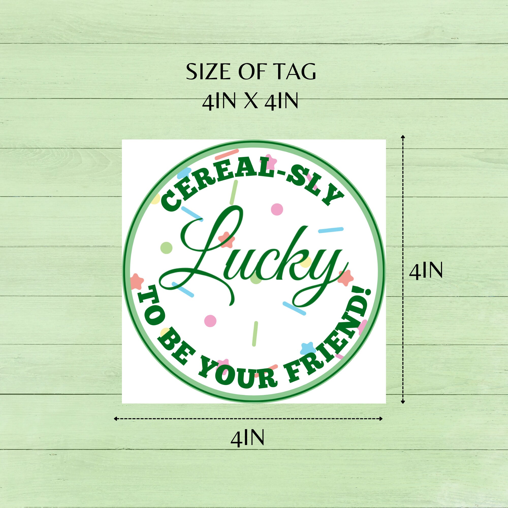 Cereal'sly Lucky Printable Cereal Label St. Patrick's Favor Tag or ...