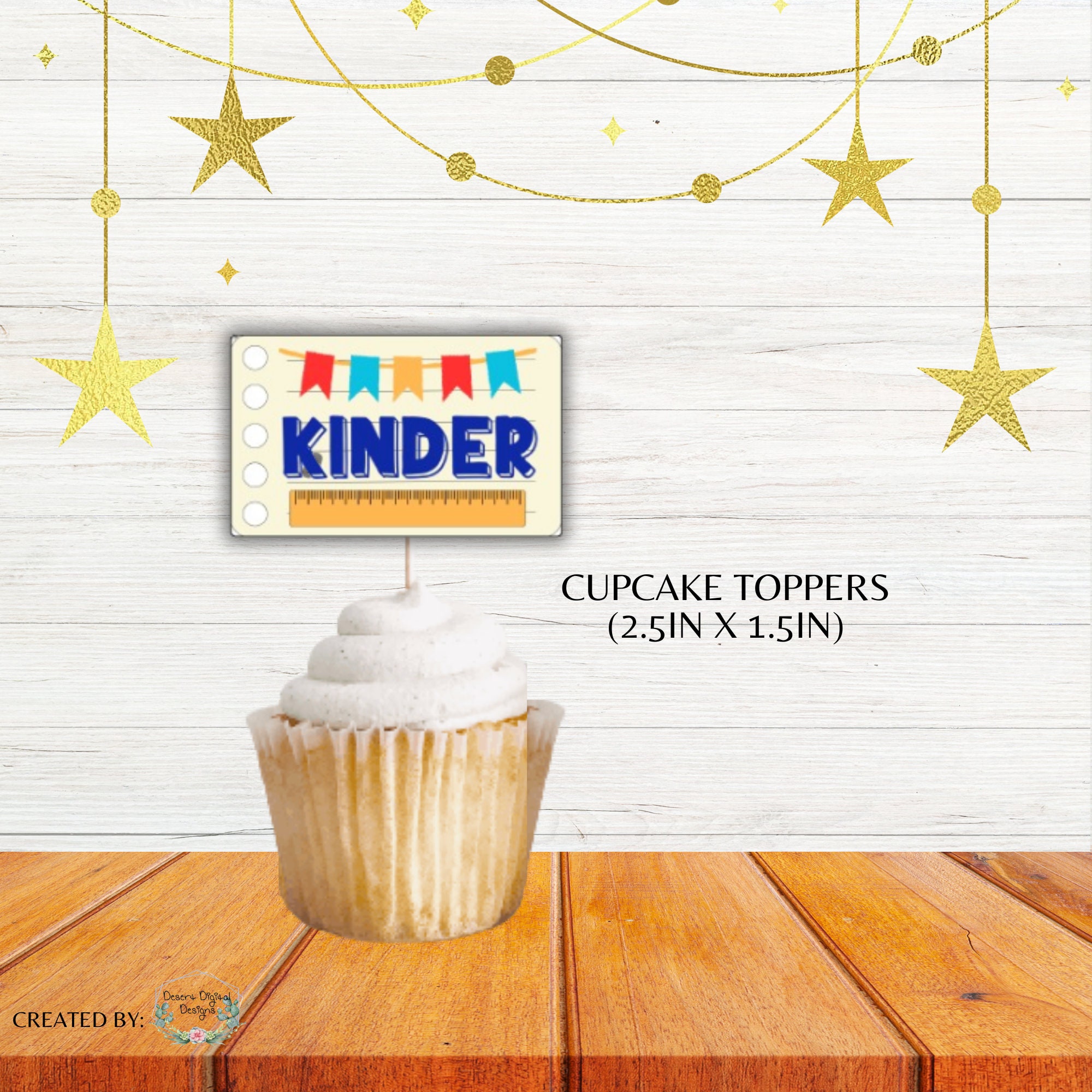 Kindergarten Here I Come Printable Cake and Cupcake Toppers Preschool ...