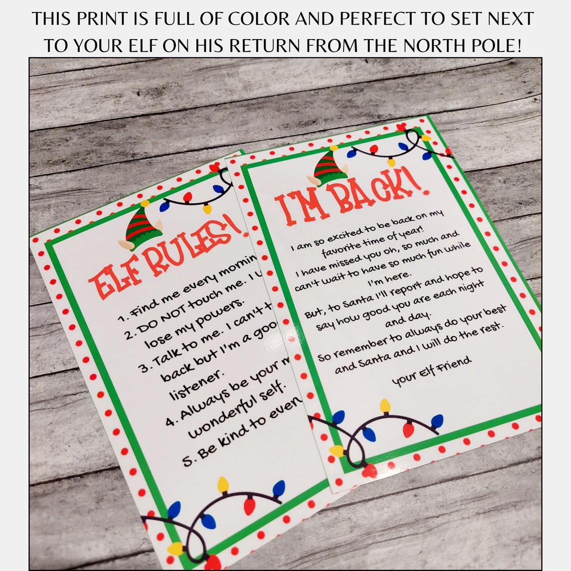 Elf Return Letter Printable Elf is Back Letter and Rules Set of 2 Elf ...