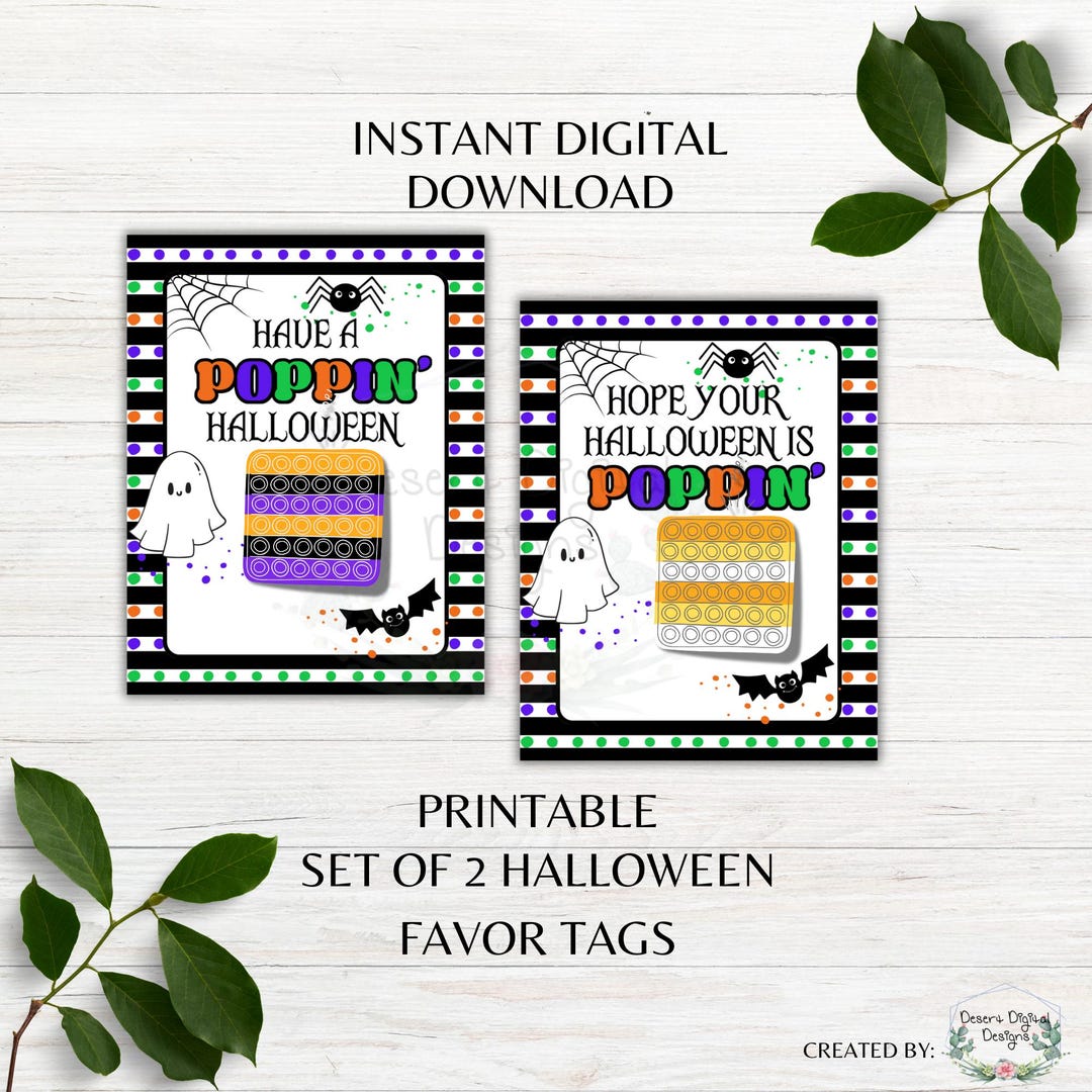 Have a Poppin Halloween Tags Printable Set of 2 Poppin Halloween Tags ...