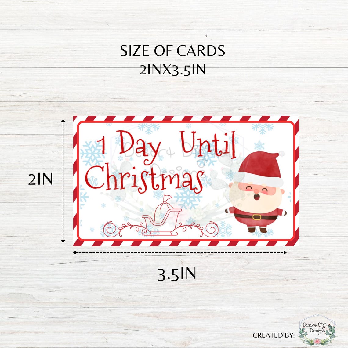 Christmas Countdown Printable Cards Elf Countdown Cards Countdown to ...