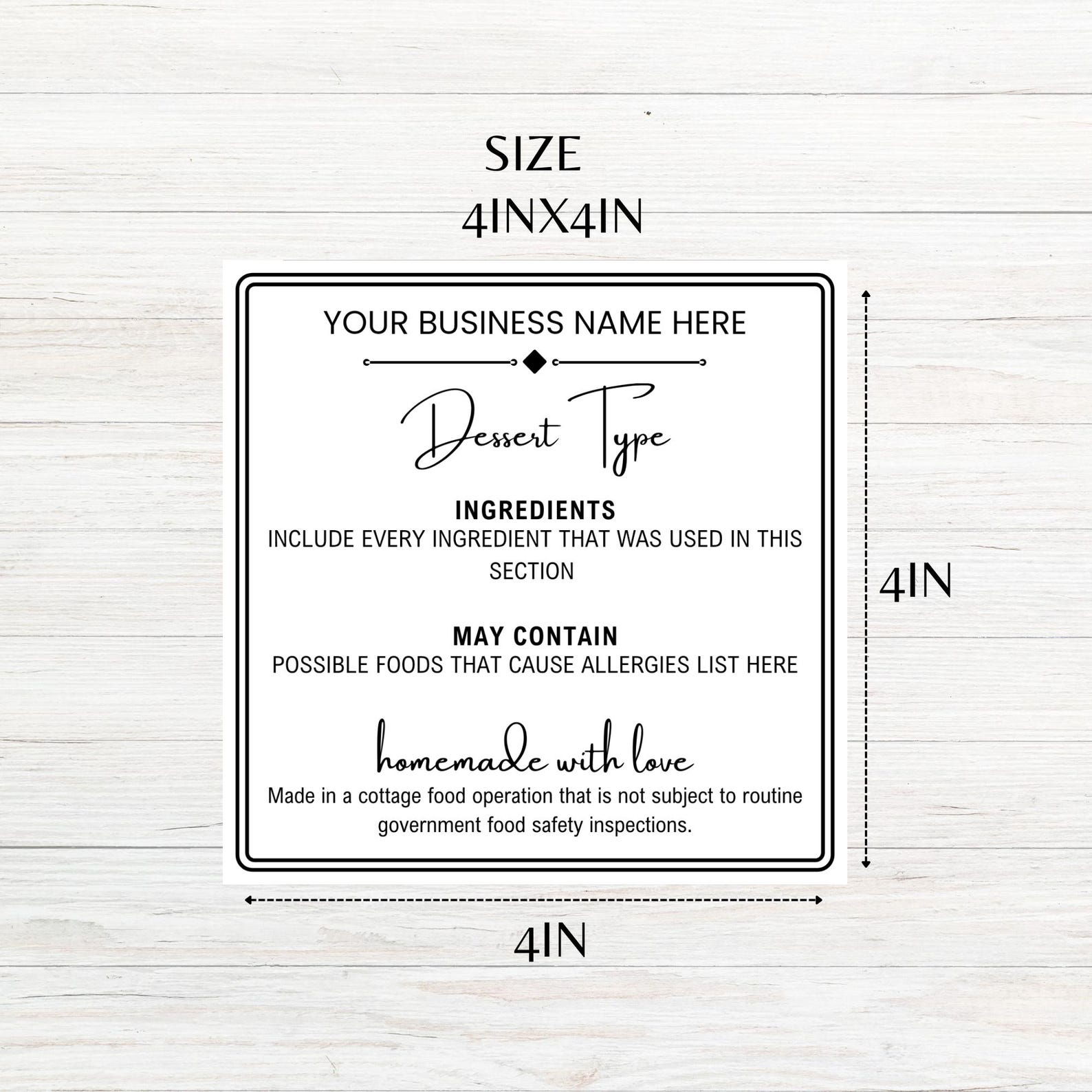 Cottage Law Editable Label Printable Food Label Sticker Editable ...