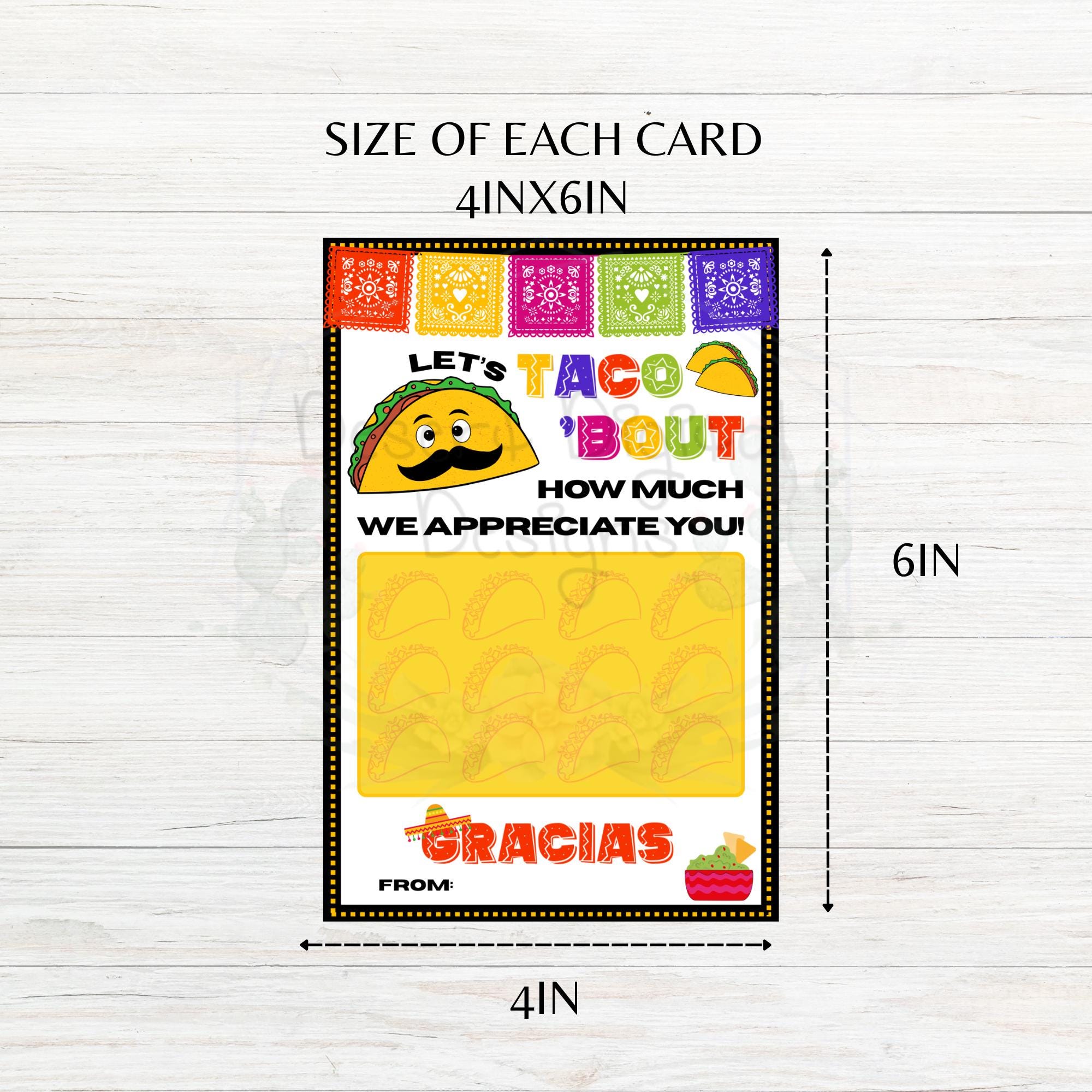 Taco Fiesta Themed Gift Card Holder Let's Taco'bout How Much We ...