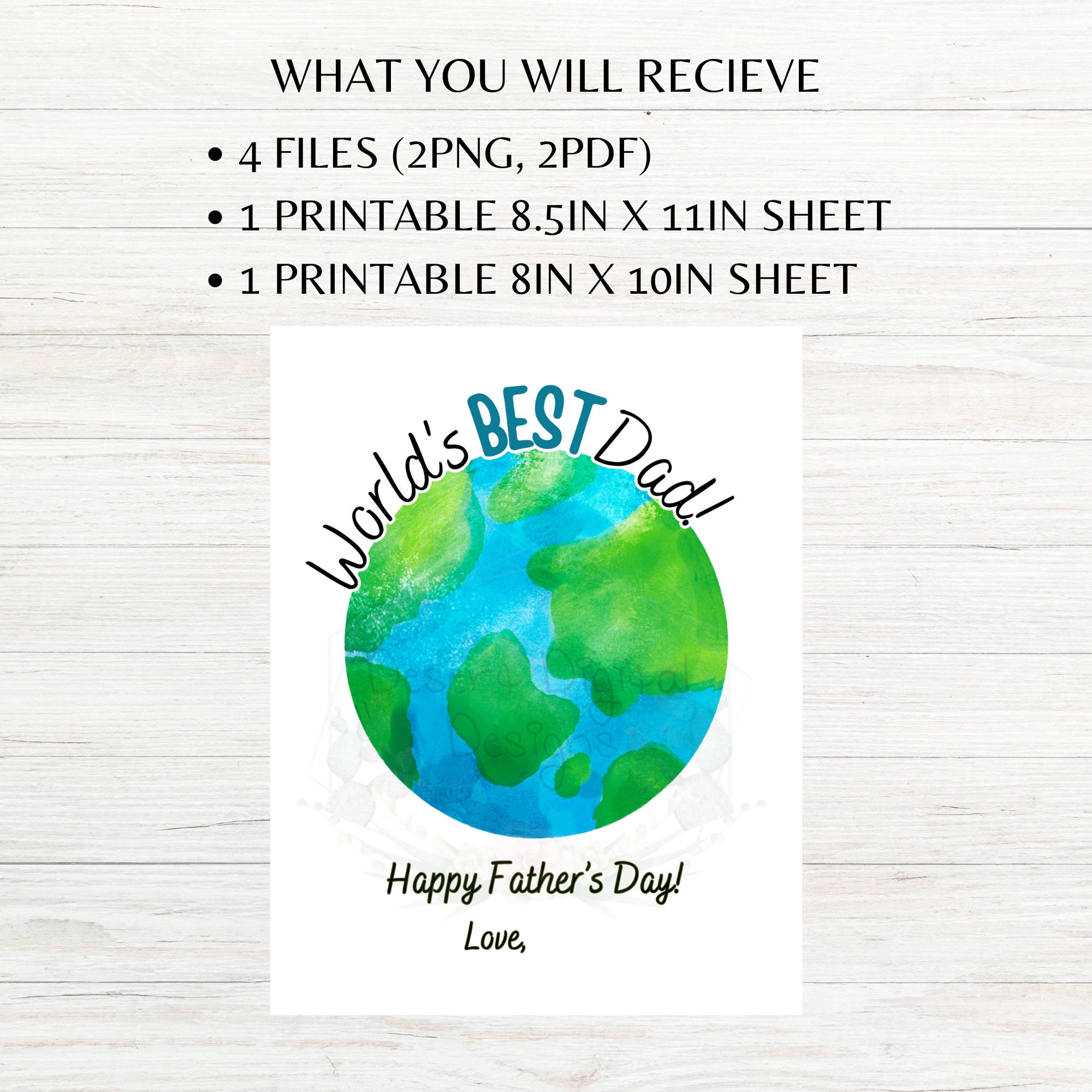 Printable Handprint World's Best Dad Father's Day Handprint Craft Best ...