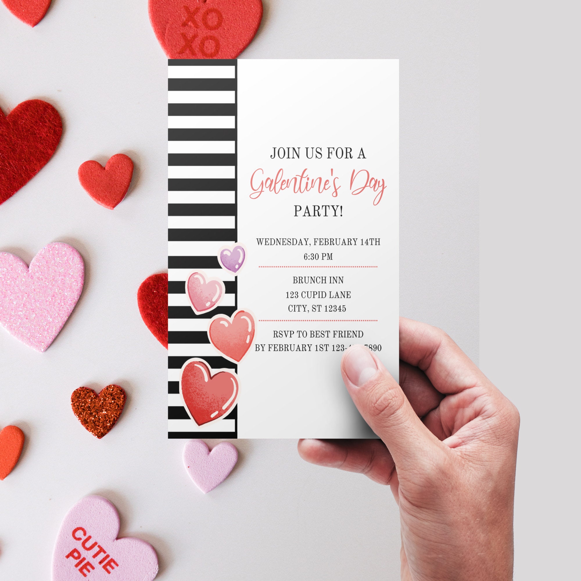 Galentine's Editable Party Invitation Girls Valentine's Day Party ...