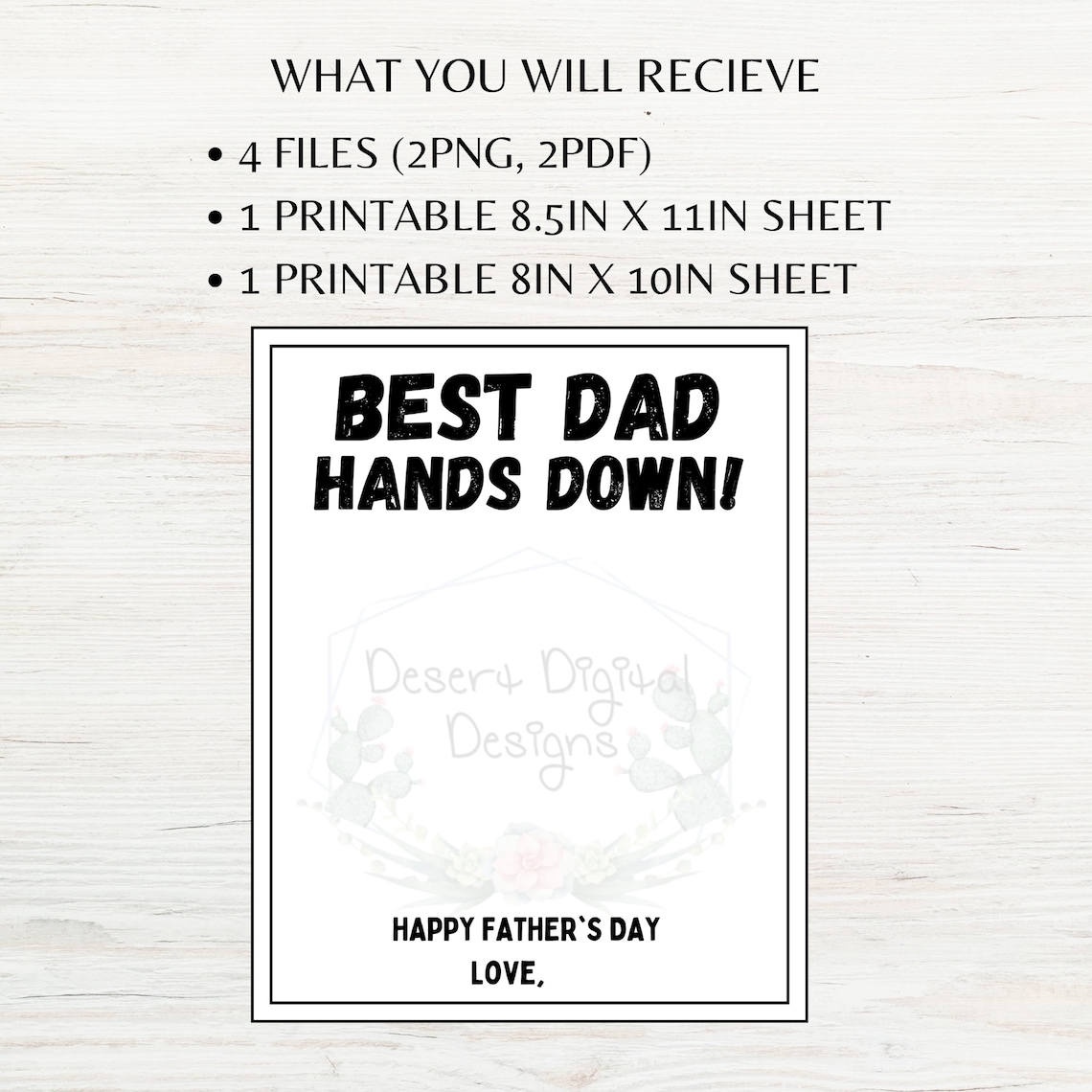 Best Dad Hands Down Handprint Art Father's Day Gift Printable Handprint ...