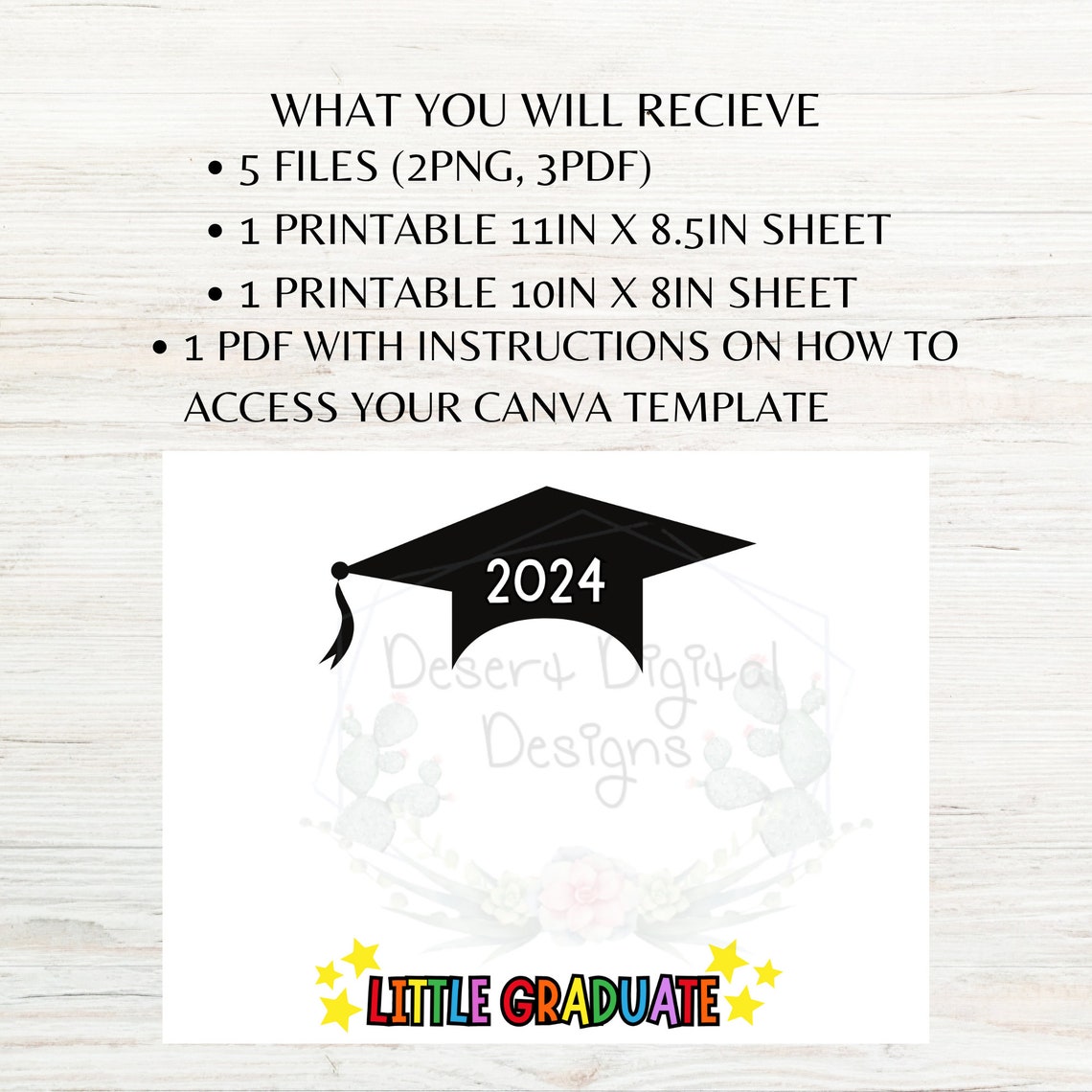 2024 Little Graduate Editable Photo Handprint Craft Printable 2024 ...