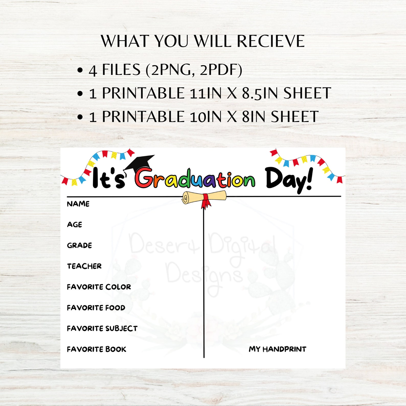 Graduation Handprint Craft About Me Graduation Handprint Craft Kids ...