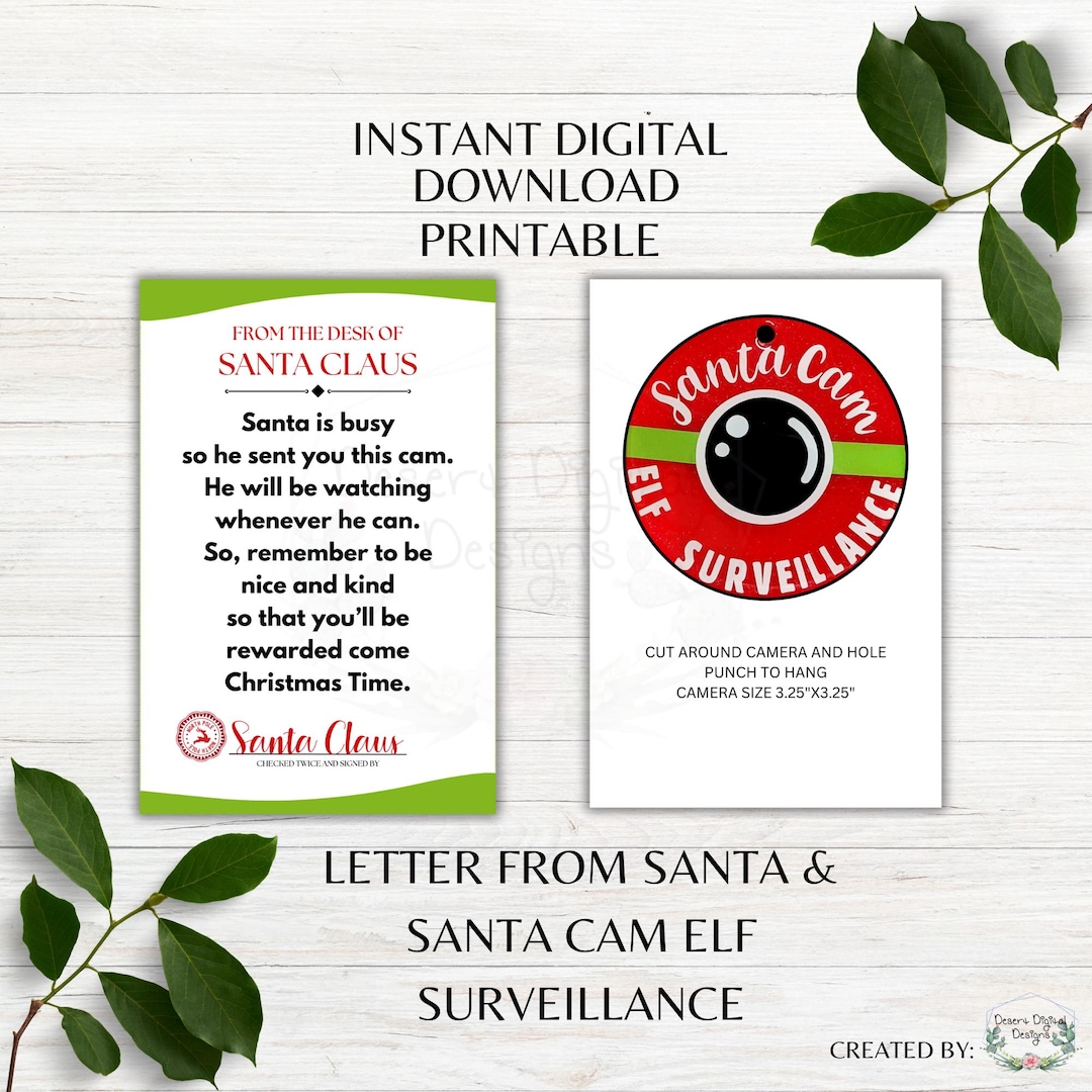 Letter From Santa and Santa Cam Printable Set Letter From Santa Bundle ...