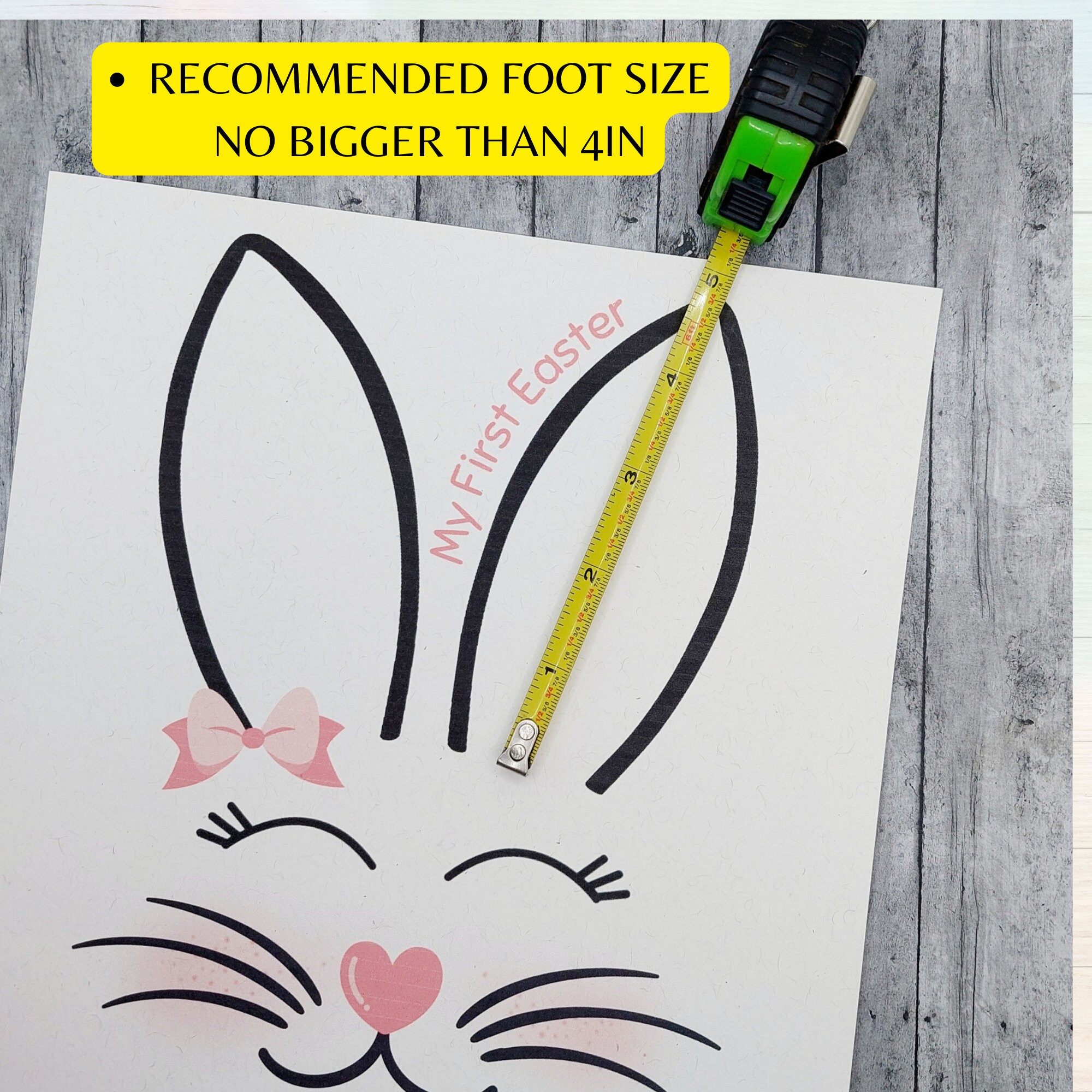 My First Easter Printable Footprint Craft Bunny Footprint Craft Baby's ...