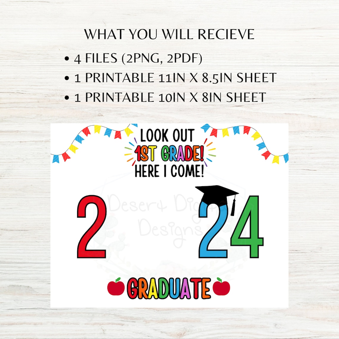 Here I Come 1st Grade Kindergarten Graduation Handprint Craft Kids ...