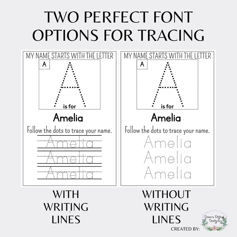 Editable Name Tracing A to Z Practice Worksheets Printable A to Z ...