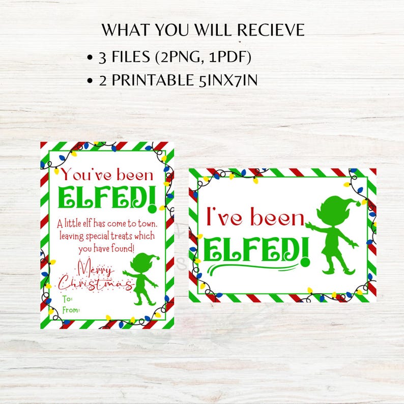 You've Been Elfed Printable Christmas Elf Sign and Letter You've Been ...