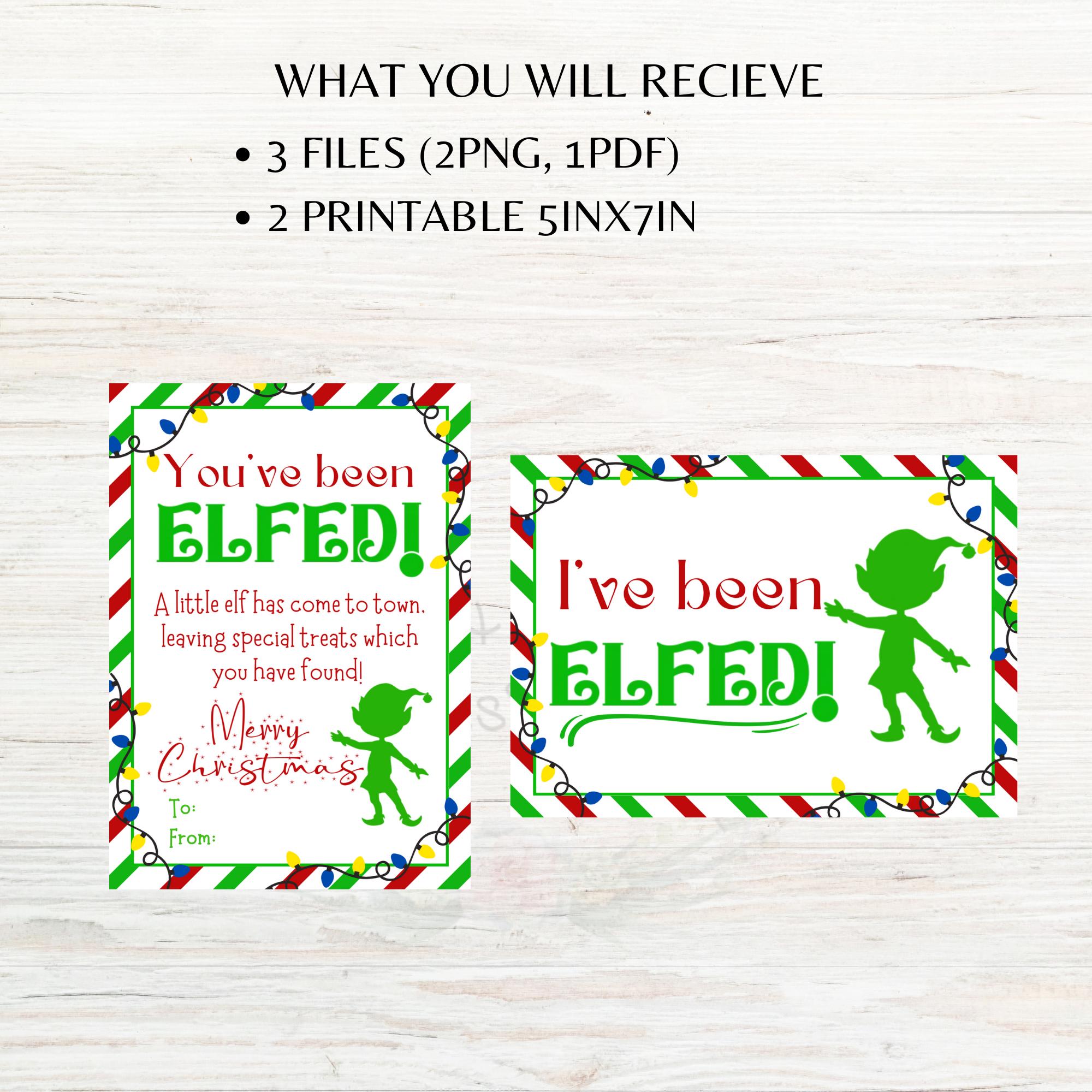 You've Been Elfed Printable Christmas Elf Sign and Letter You've Been ...