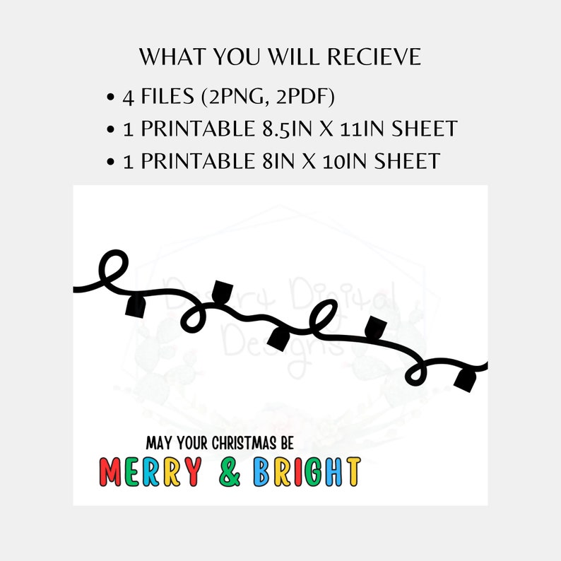 Merry & Bright Handprint Printable Christmas Lights Craft Handprint ...
