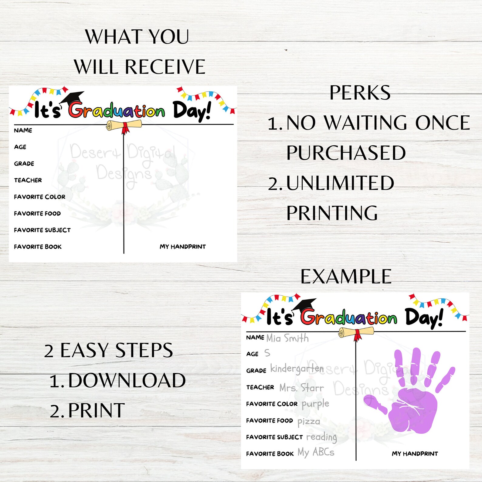 Graduation Handprint Craft About Me Graduation Handprint Craft Kids ...