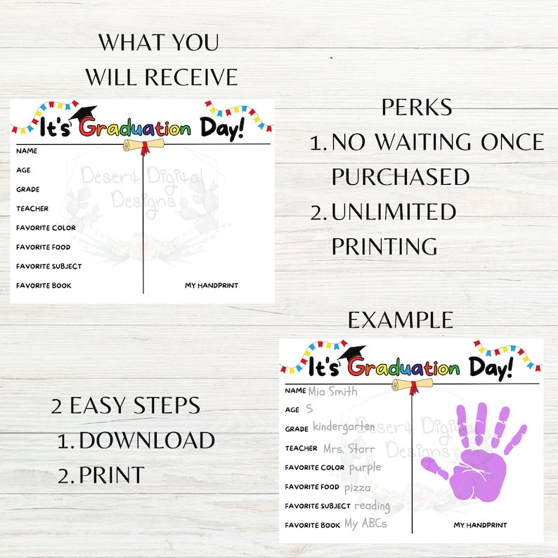 Graduation Handprint Craft About Me Graduation Handprint Craft Kids ...