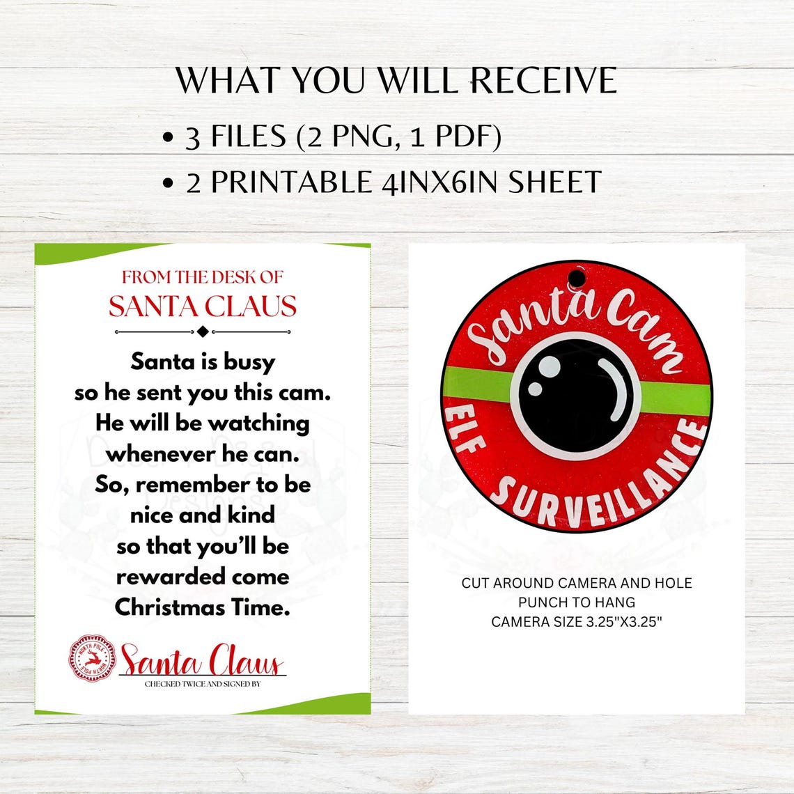 Letter From Santa and Santa Cam Printable Set Letter From Santa Bundle ...