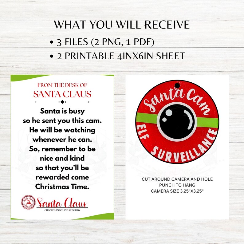 Letter From Santa and Santa Cam Printable Set Letter From Santa Bundle ...