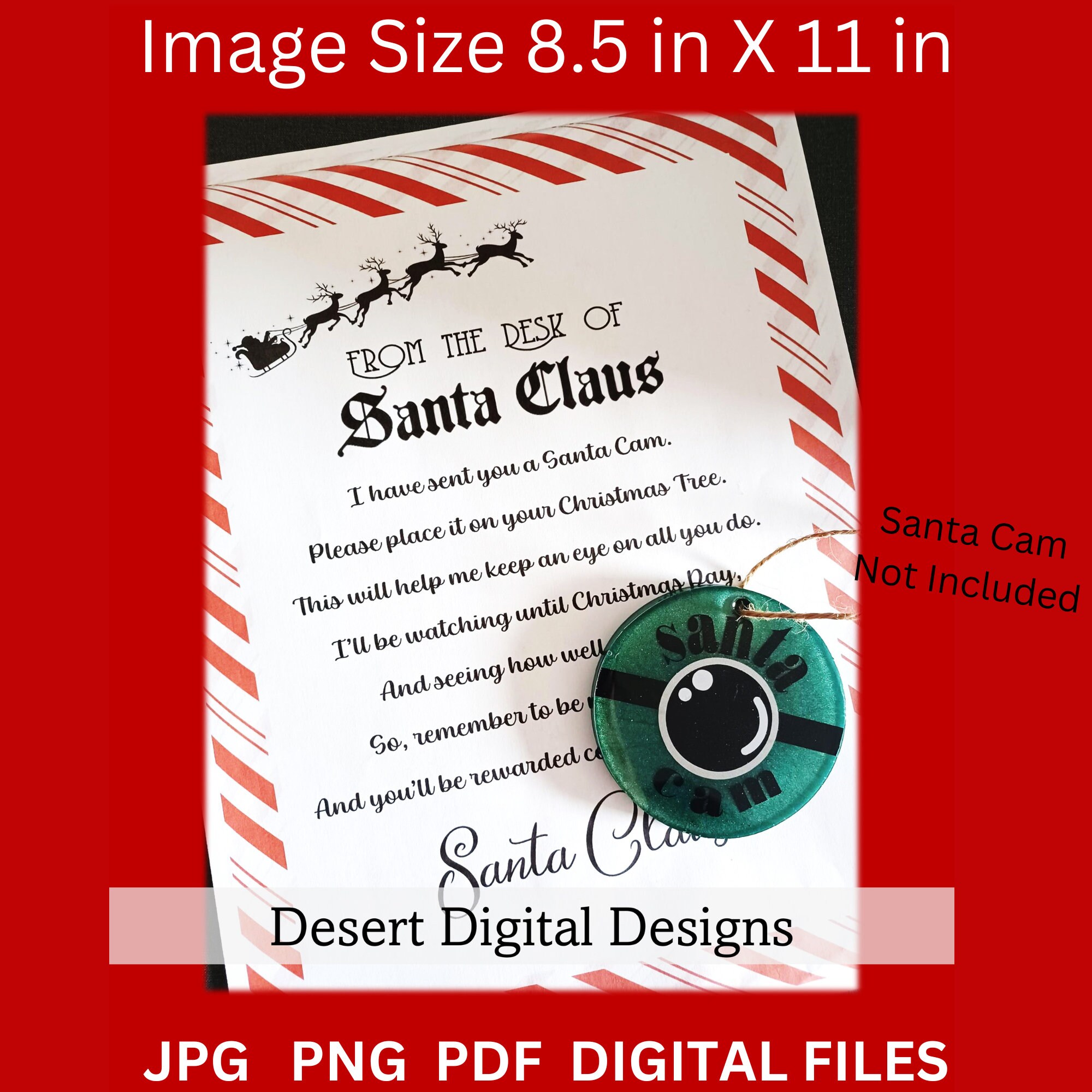 Santa Cam Letter Printable Santa Cam Letter From Santa Camera Letter ...
