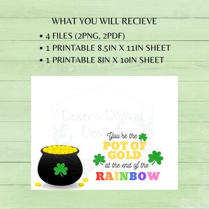 You're the Pot of Gold at the End of the Rainbow Printable Handprint ...